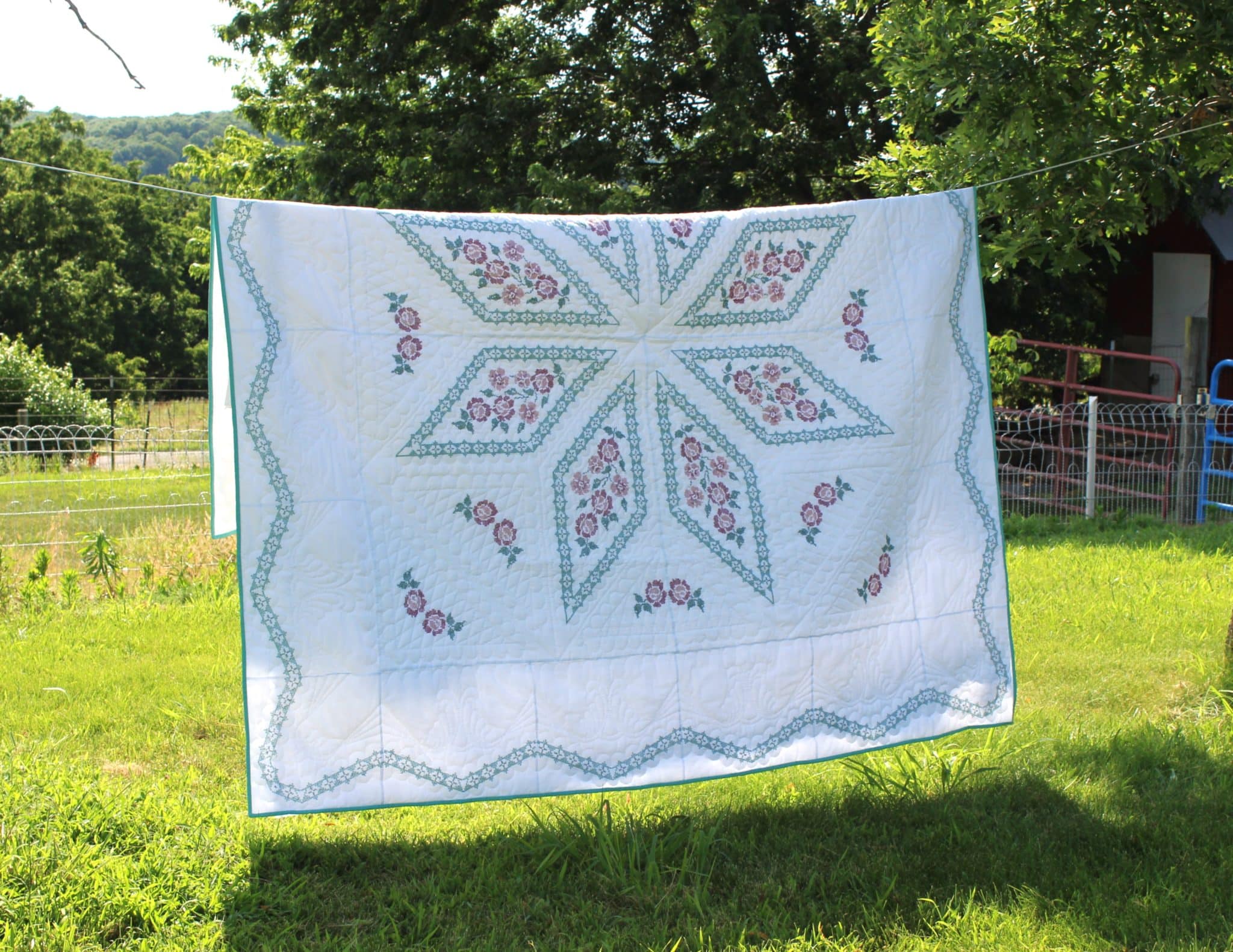 6. Texas Star (All over Embroidered Quilt) | St. Margaret of Antioch